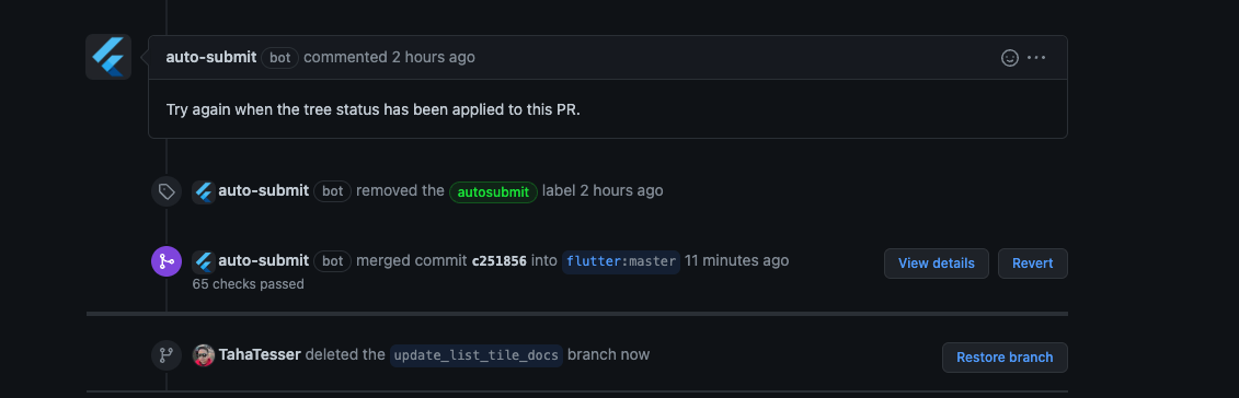 `autosubmit` merged PR after it removed `autosubmit` label · Issue #107521 · flutter/flutter ...