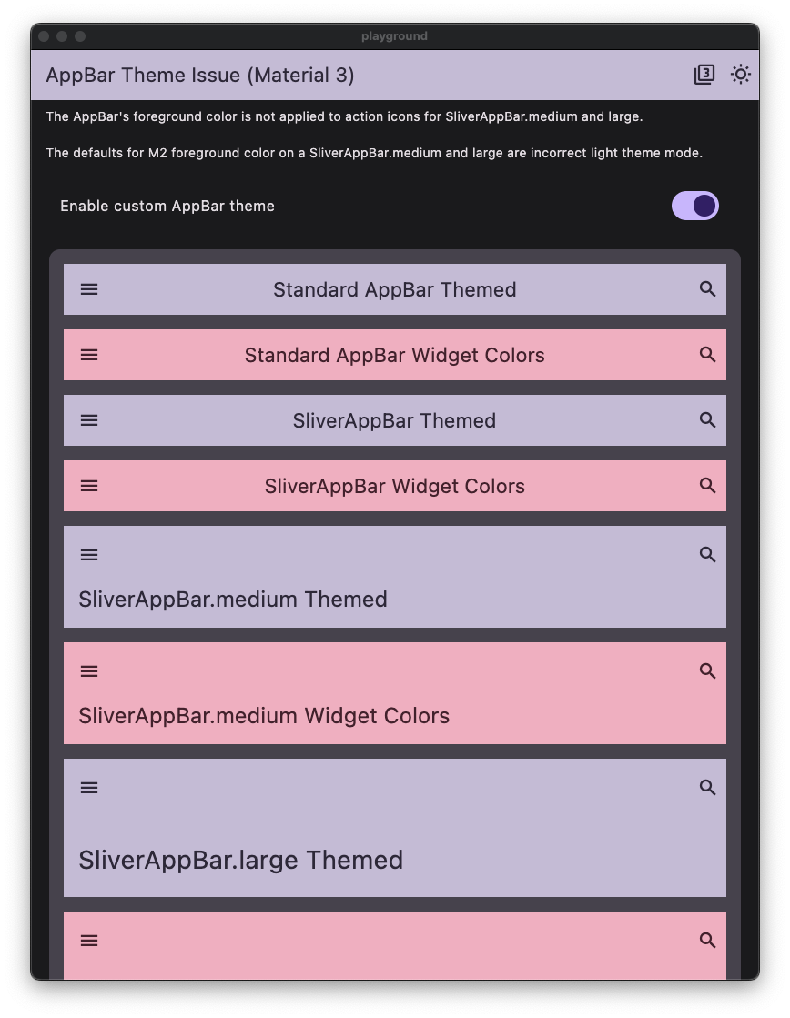 [Material] SliverAppBar.medium and SliverAppBar.large Theming and ...