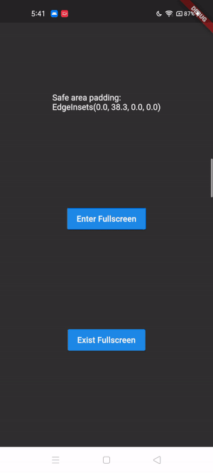 SystemChrome.setEnabledSystemUIOverlays([]) created a blank space on top, can't create full ...