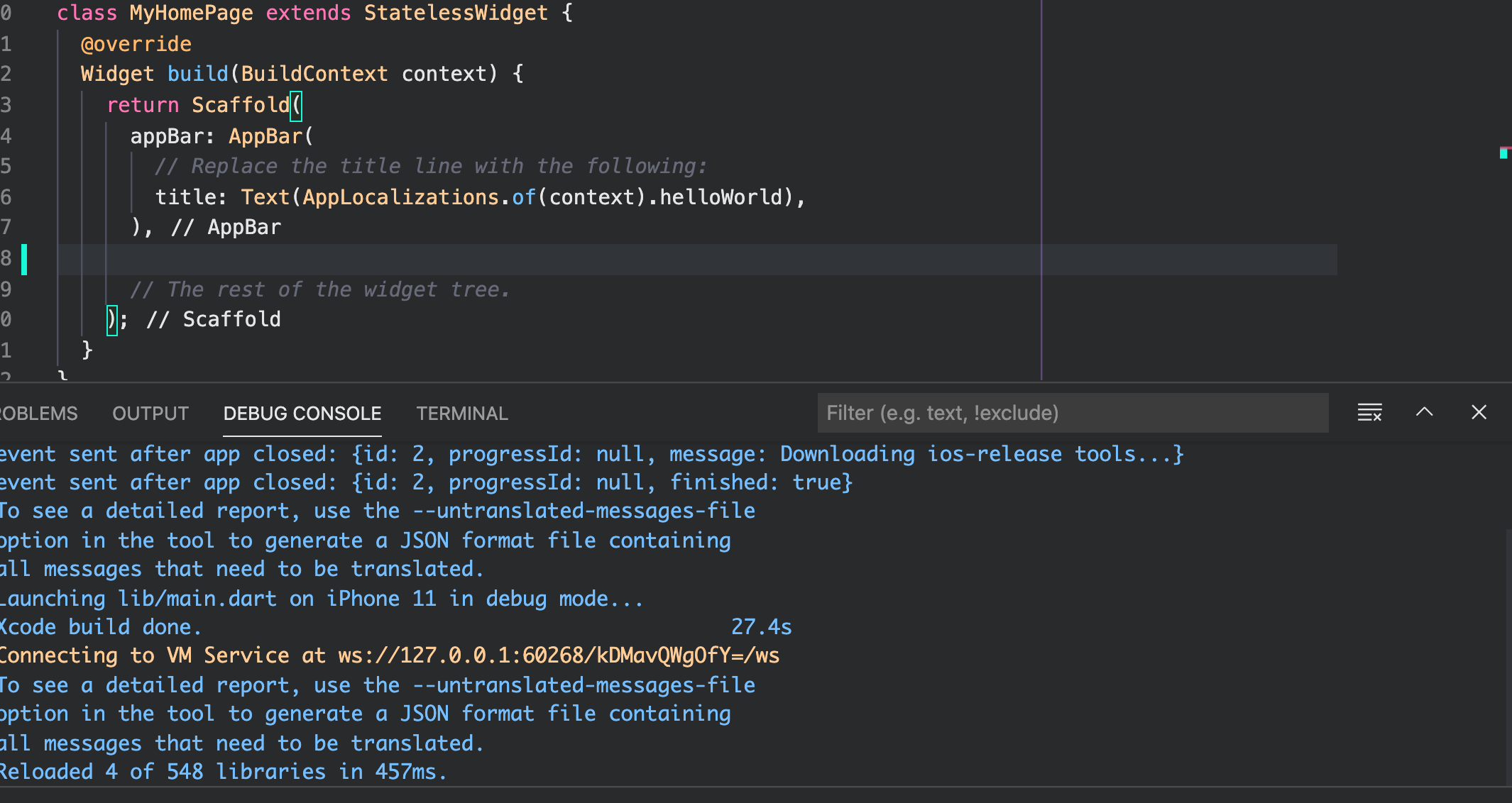 App's localizations synthetic package autogeneration doesn`t work, i10n.yaml settings are ...