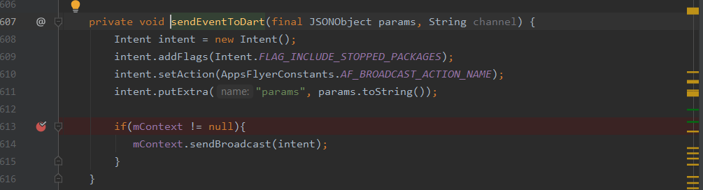 Android > Attempt to invoke virtual method 'void android.content.Context.sendBroadcast(android ...