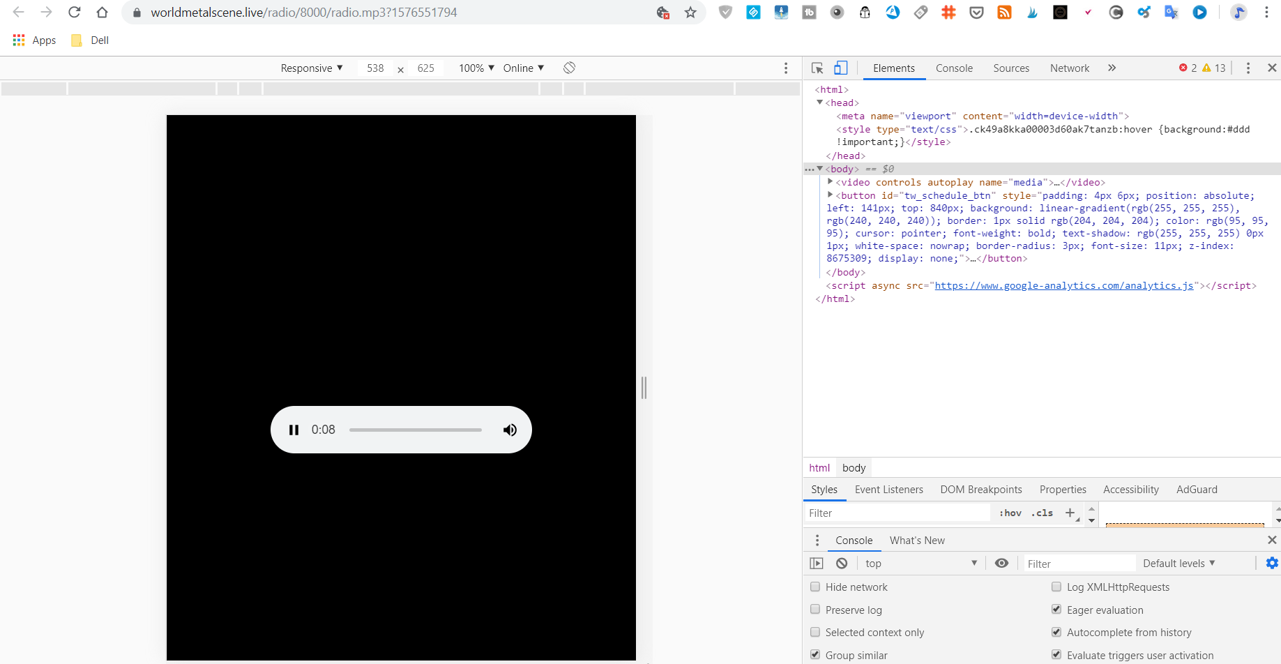 Meta info not displaying on stream · Issue #2225 · AzuraCast/AzuraCast · GitHub