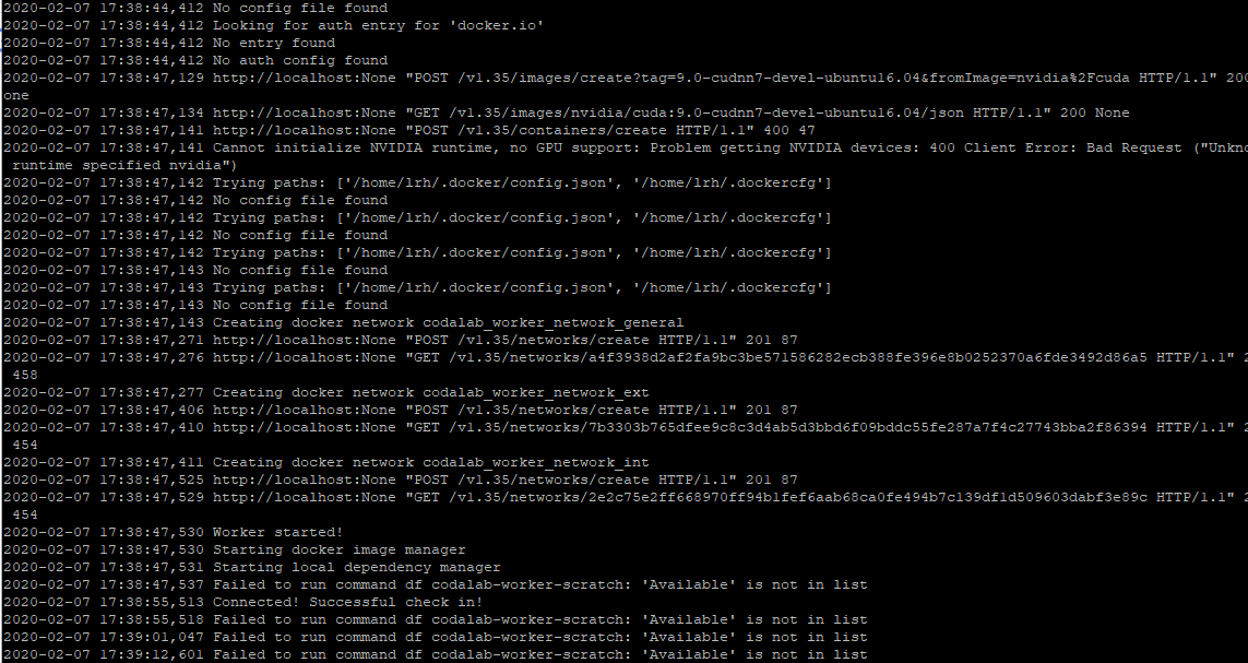 [USER ISSUE] Failed to run command df codalab-worker-scratch: 'Available' is not in list · Issue ...