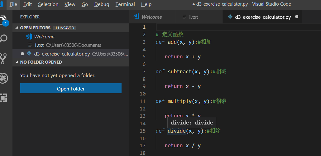 Day03 关于vscode运行python文件的问题 · Issue #436 · selfteaching/selfteaching-python-camp · GitHub
