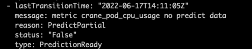 metric crane_pod_cpu_usage no predict data · Issue #366 · gocrane/crane · GitHub
