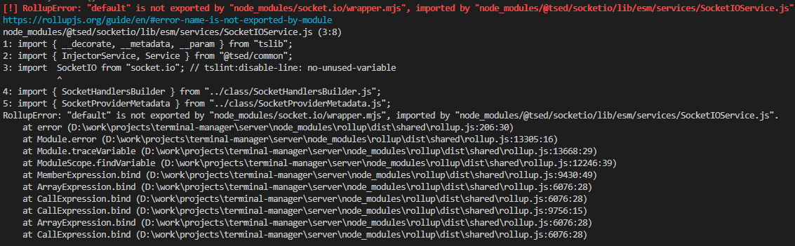 It is recommended to avoid using the default export of socketio io · Issue #2165 · tsedio/tsed ...