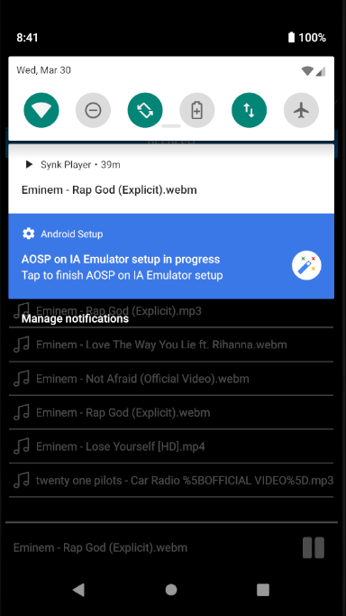 Not showing buttons(pause, next track) in notification panel [ANDROID ...
