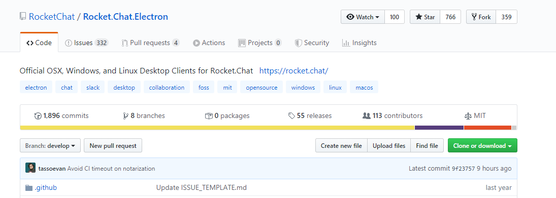Binary downloads are in the Code tab · Issue #1348 · RocketChat/Rocket ...