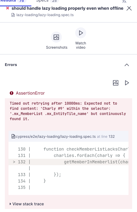 "Lazy Loading" > "should handle lazy loading properly even when offline" is flaky · Issue #23154 ...
