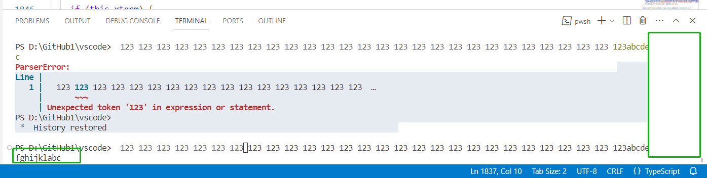 Missing content during and unfilled initial layout of terminal · Issue ...