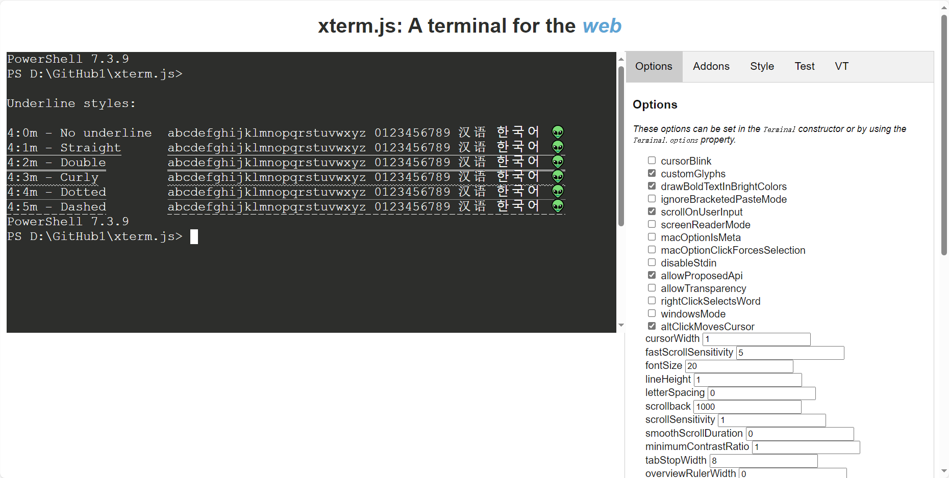 The curvy underline is muted · Issue #4064 · xtermjs/xterm.js · GitHub