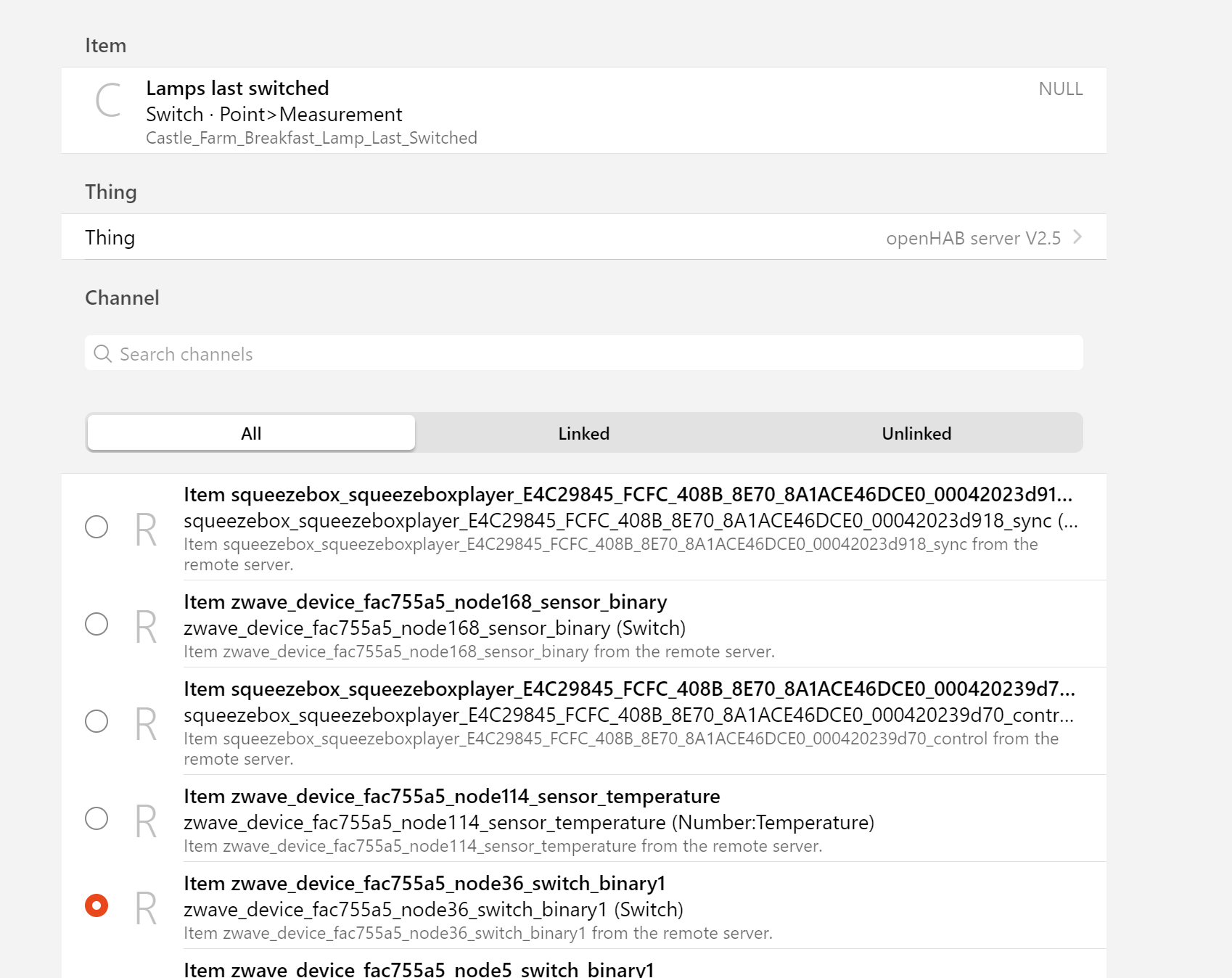 Settings point/Item link does not save profiles when adding and all profiles are not shown when ...