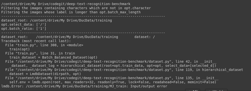 Lmdb Error Input Output Error · Issue 205 · Clovaai Deep Text Recognition Benchmark · Github
