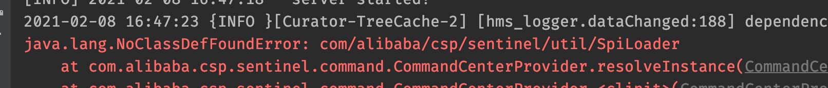 引入sentinel-web-servlet依赖后报错NoClassDefFoundError: com/alibaba/csp/sentinel/util/SpiLoader · Issue ...