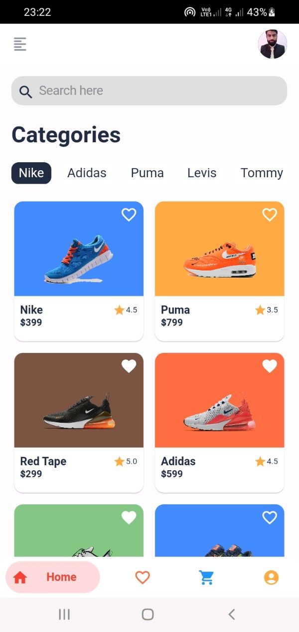 GitHub - uzairafridii/ecomerce_shoes_ui: home screen app ui design