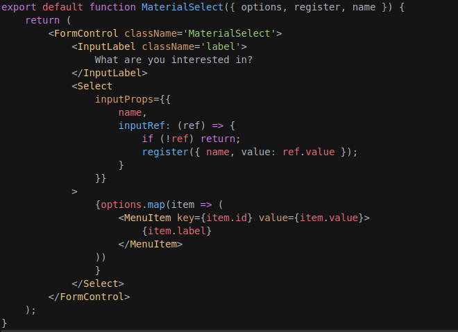 react-hook-form using @material-ui/core/Select · Issue #497 · react-hook-form/react-hook-form ...