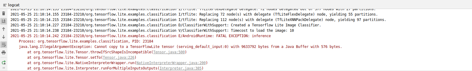 Video classification TensorFlow Lite model(i3d) with 5D input on ...