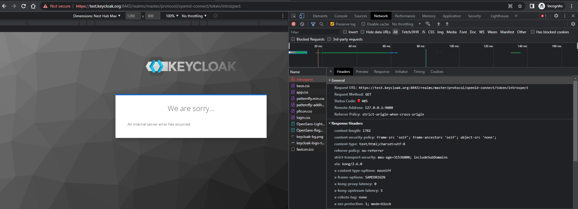 Introspectionendpoint Getting Internal Server Error · Issue 19832 · Keycloakkeycloak · Github