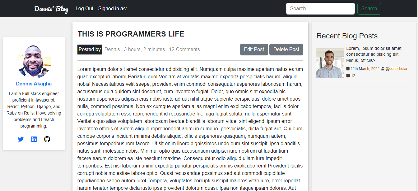 GitHub - denscholar/My-blog-in-django: I am currently learning Django and the best way to learn ...