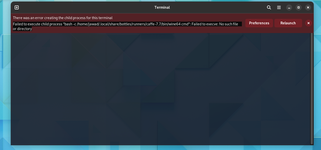 [Bug]: wine64 cmd : Failed to execve: No such file or directory · Issue #1406 · bottlesdevs ...