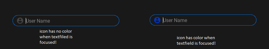 MDTextField , defining 'on_focus' function inside the python file removes the 'icon_left_color ...