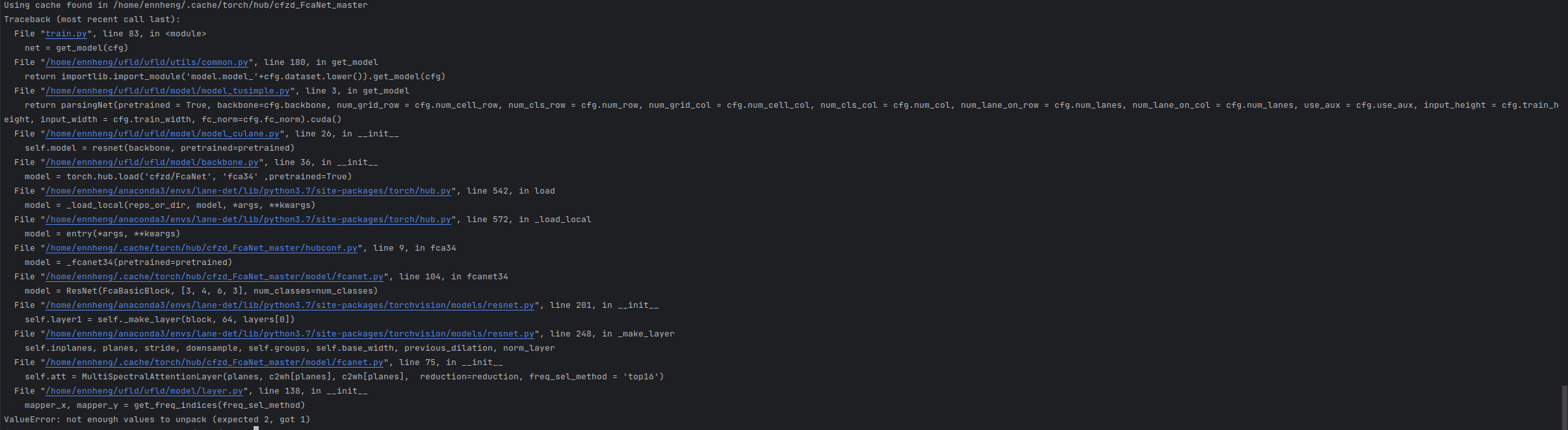 关于将backbone换为34fca遇到的报错 · Issue 116 · Cfzdultra Fast Lane Detection V2 · Github 8385