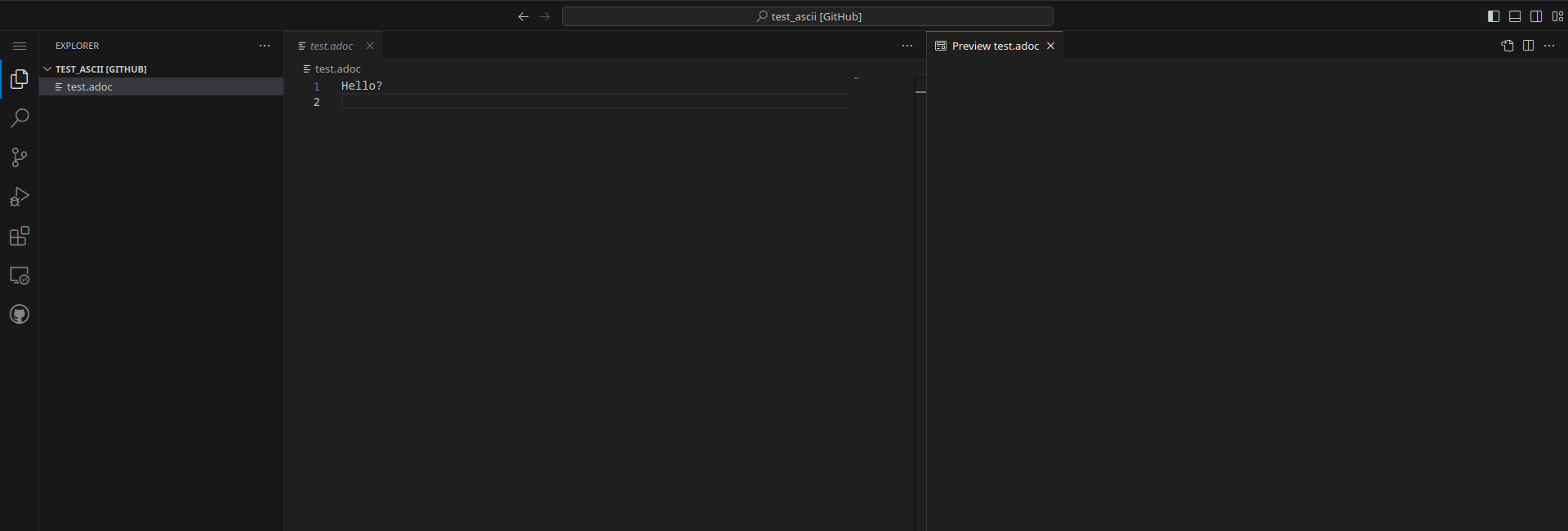 No preview of .adoc files when open remote repository in VS Code Web ...