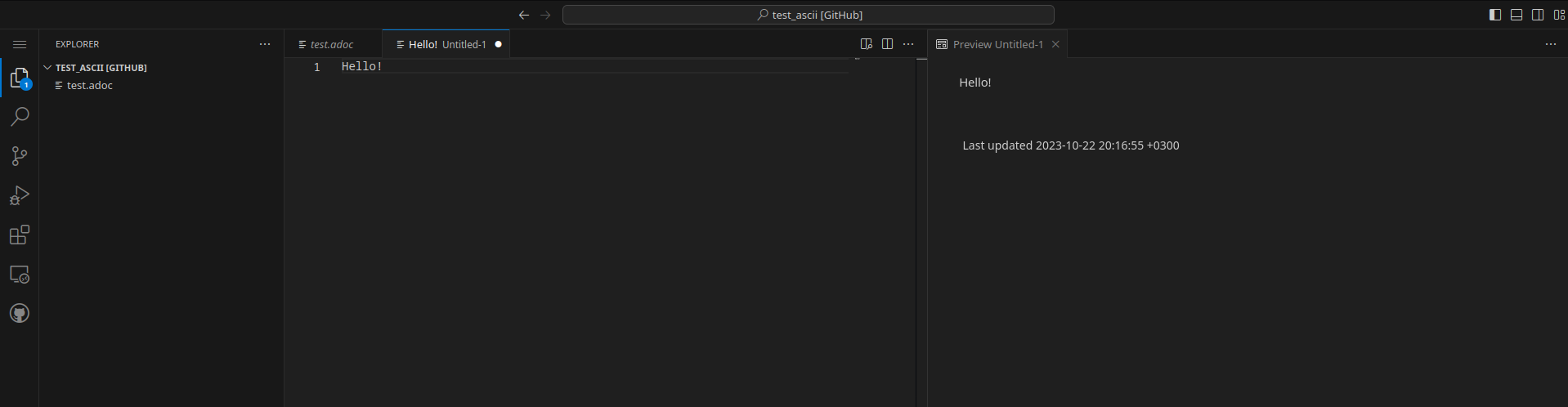 No preview of .adoc files when open remote repository in VS Code Web ...