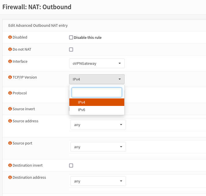 Outbound NAT IPv4+IPv6 address family option missing · Issue #5963 · opnsense/core · GitHub