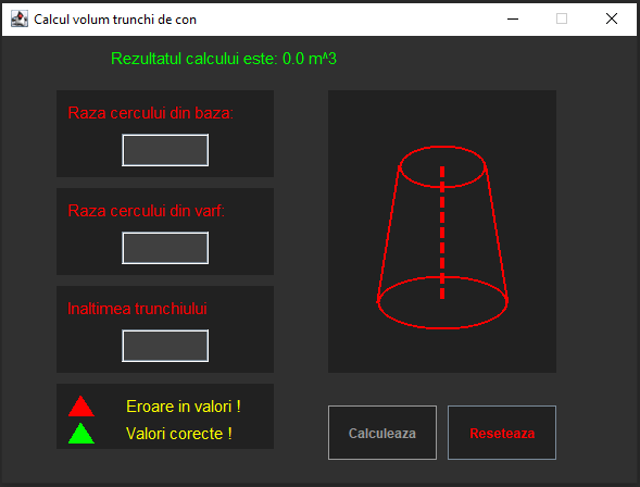 GitHub - MrAlexR/Calcul-volum-trunchi-de-con: Calcul Vtrc