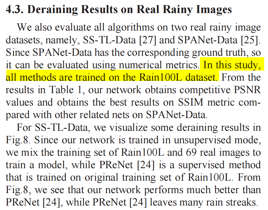 关于Table1中的SPANet-Dataset结果 · Issue #3 · OaDsis/DerainCycleGAN · GitHub
