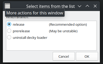 User Friendlier Installer by PartyWumpus · Pull Request #297 · SteamDeckHomebrew/decky-loader ...