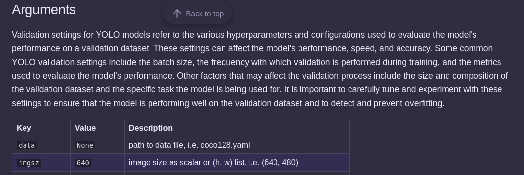Does training and validation `imgsz` argument takes different format? · Issue #3940 ...