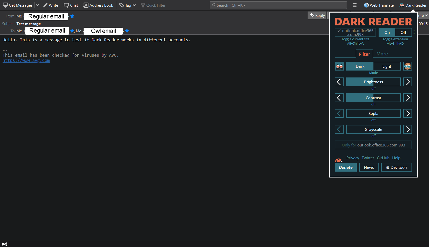 [BUG] Thunderbird Dark Reader does not work for Exchange accounts · Issue #5238 · darkreader ...