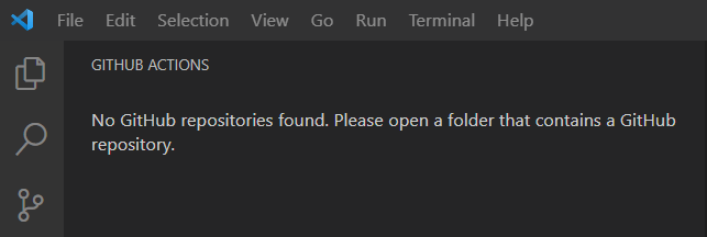 No GitHub repositories found · Issue #71 · github/vscode-github-actions · GitHub