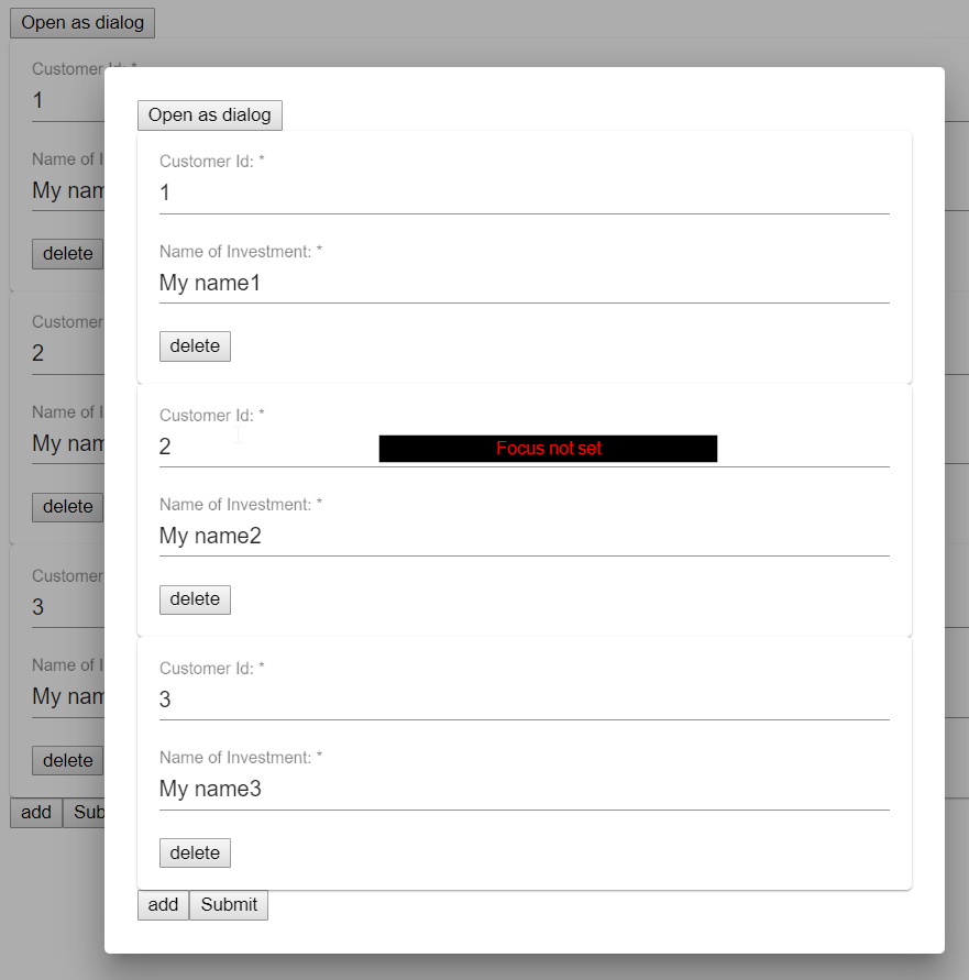 focus on dialog with repeater not working · Issue #1472 · ngx-formly/ngx-formly · GitHub