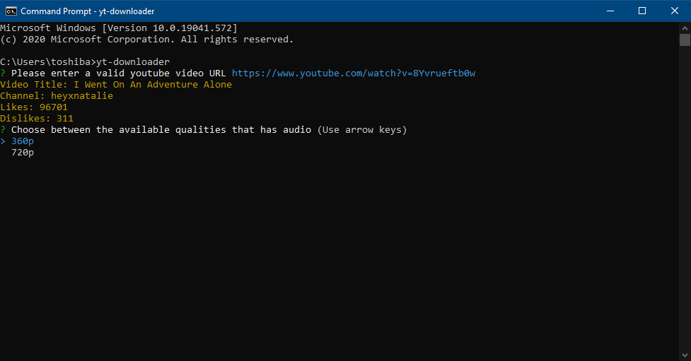 GitHub - Yusuf-Fakhreddin/youtube-downloader: CLI to download youtube videos by URL using NodeJS