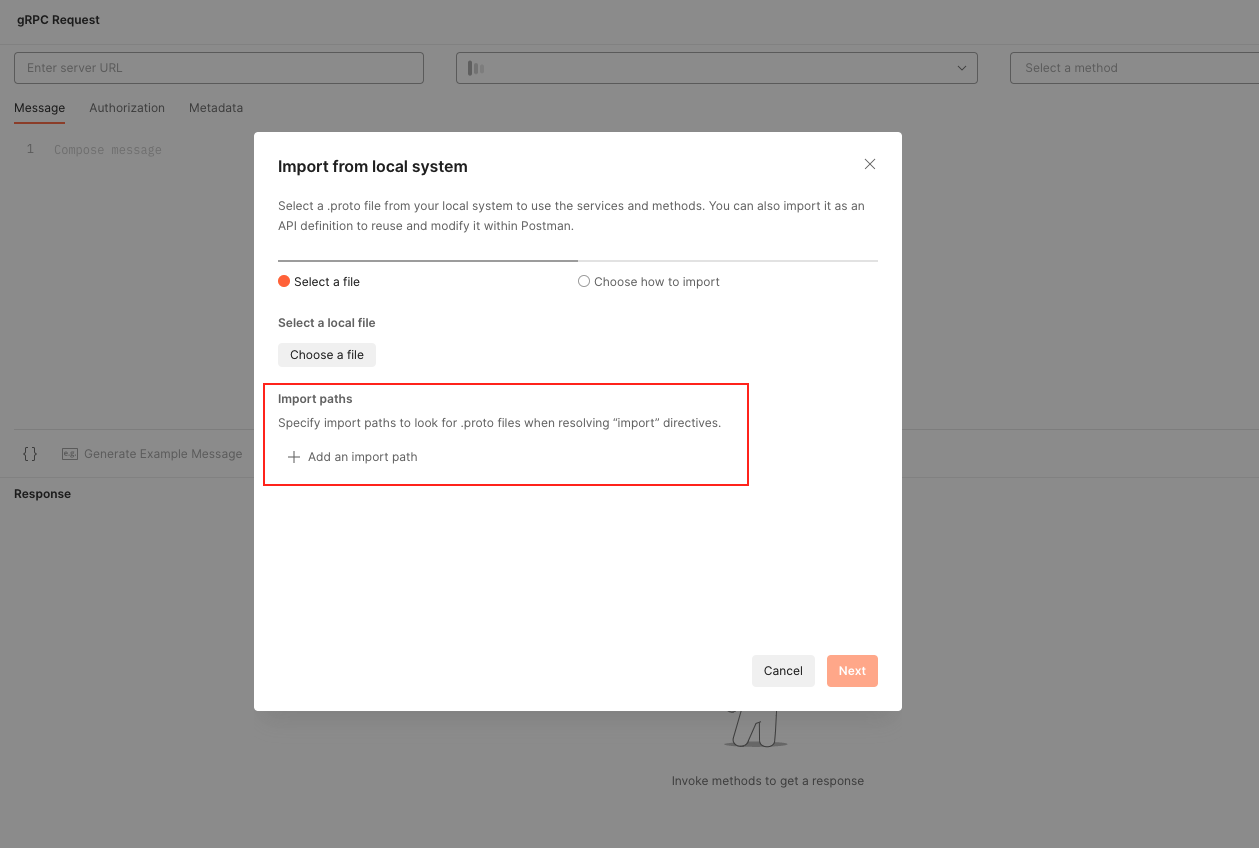 GRPC `Couldn't import protobuf definition` · Issue #10530 · postmanlabs/postman-app-support · GitHub