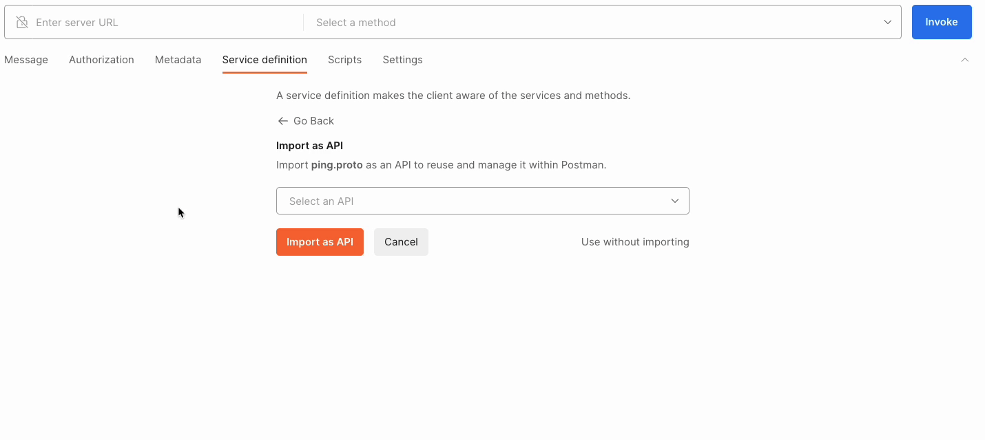 No Options Found From Imported Proto · Issue 11635 · Postmanlabs Postman App Support · Github