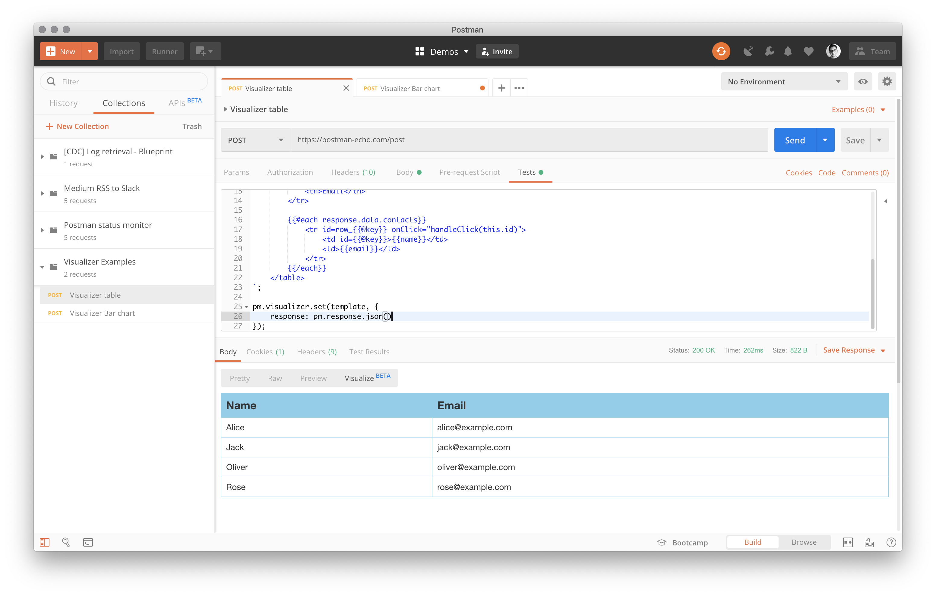 Tablularized view for JSON or XML Output · Issue #519 · postmanlabs/postman-app-support · GitHub