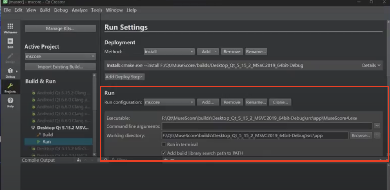 Unable to Start debugging of startup project · Issue #18039 · musescore/MuseScore · GitHub