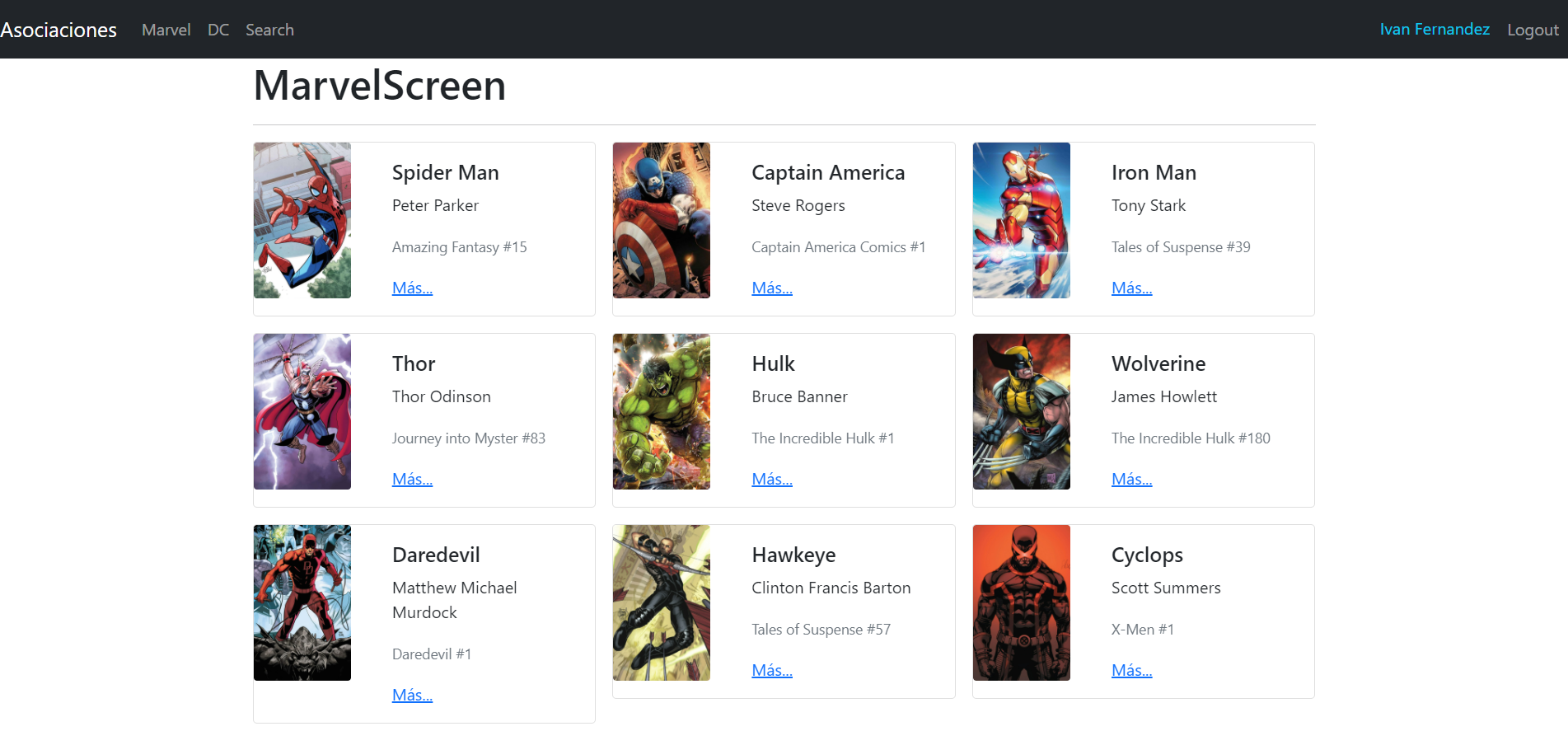 GitHub - IvanFernandezGracia/Heroes-Comics: SPA, Multiples Routers, Push y Replace en el History ...
