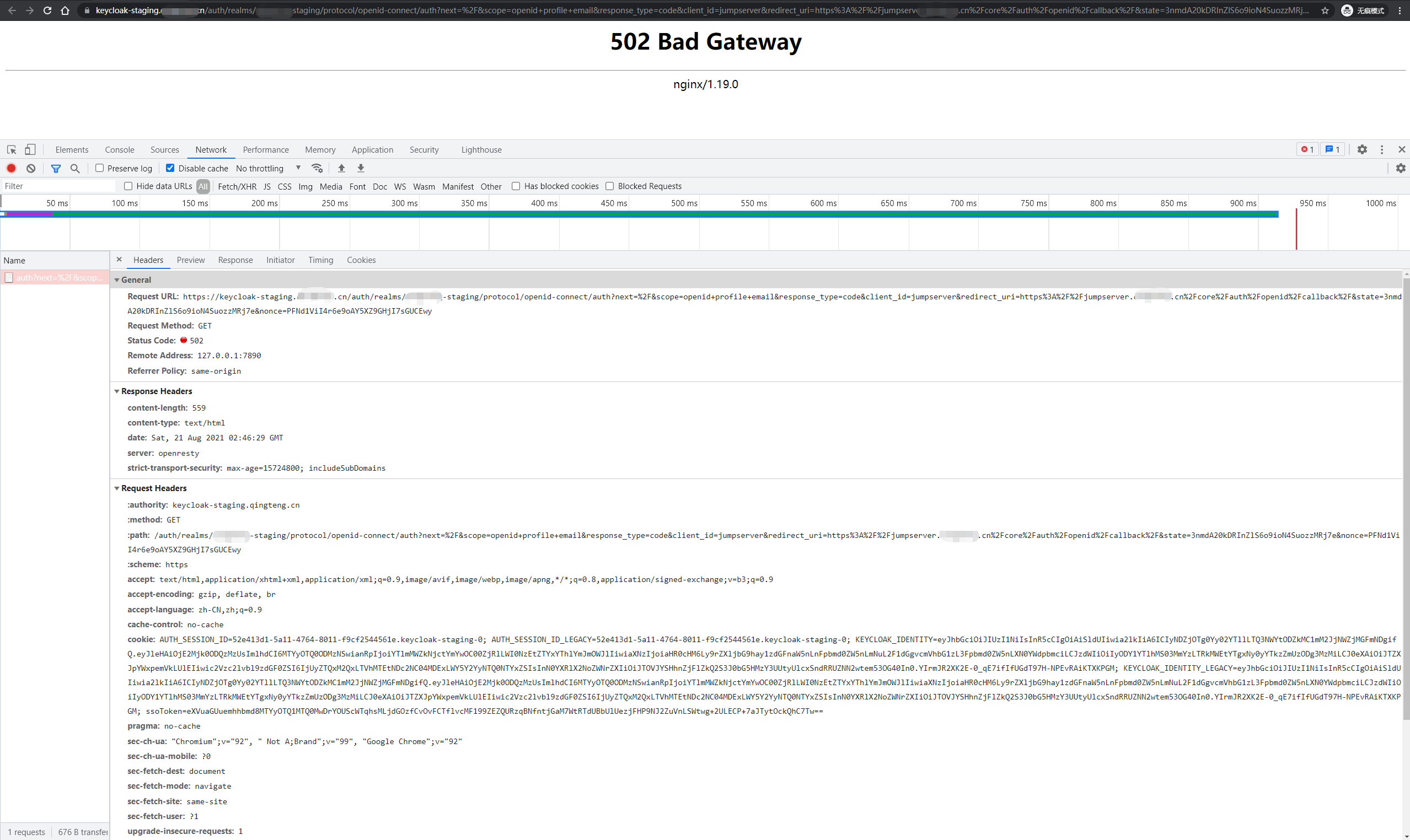 [Question] v1.5.5二进制版本升级迁移到v2.21.2docker版本,配置openid+keycloak登录一直502 · Issue #6710 · jumpserver ...