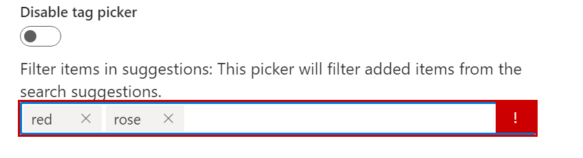 Accessibility Issue : Fast paas issue of Tag picker when max limit items are selected. aria ...
