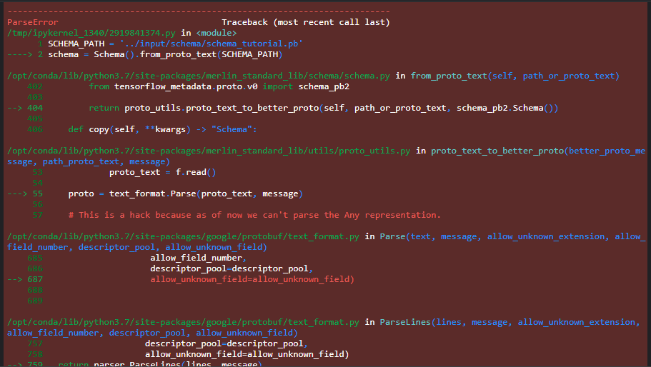 What Does Schemafromprototextschemapath Does · Issue 579 · Nvidia Merlin 