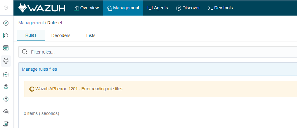 Error Reading Rule Files Wazuh Api Error 1201 Error Reading Rule Files · Issue 3460 · Wazuh