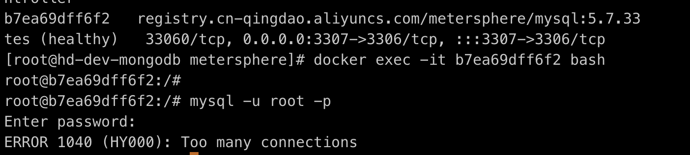 [BUG]message from server: "Too many connections" · Issue #11189 · metersphere/metersphere · GitHub