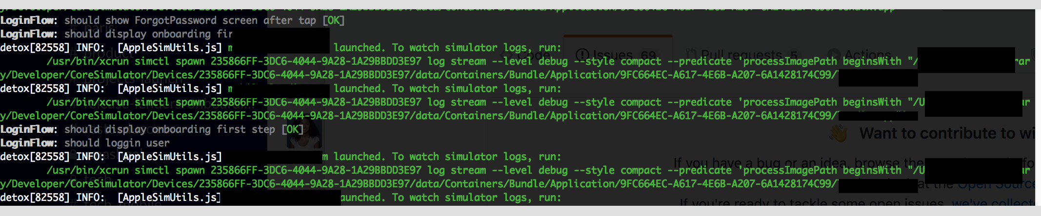 Clean logs in terminal when running detox test · Issue #1938 · wix ...