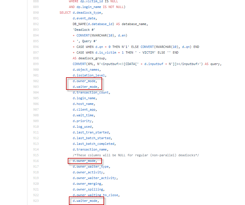 sp_BlitzLock duplicate column names · Issue #1834 · BrentOzarULTD/SQL-Server-First-Responder-Kit ...