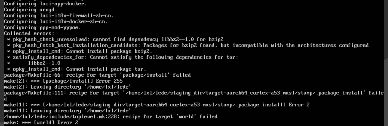 编译出错,依赖不能满足 · Issue 7017 · Coolsnowwolf Lede · Github